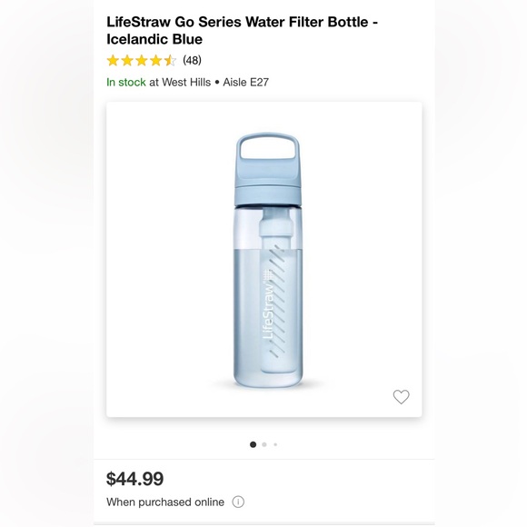life straw | Accessories | Nwt Lifestraw Go Series Water Filter Bottle ...